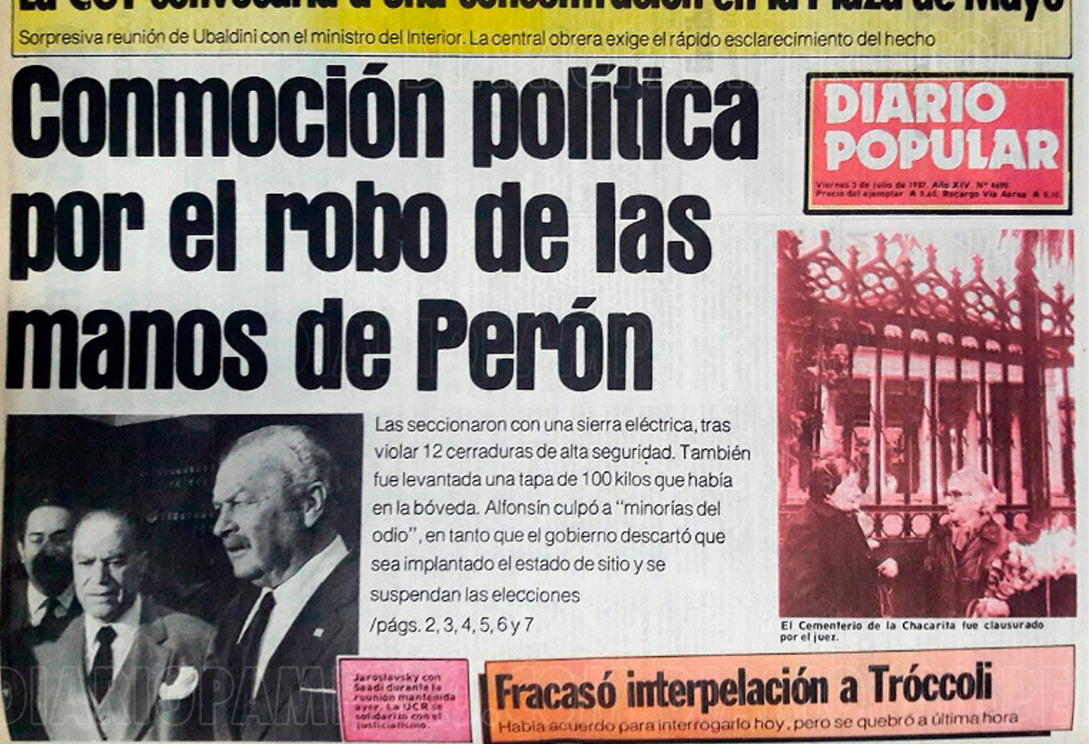 La Profanación de las Manos de Perón